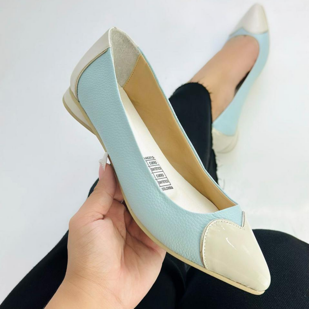 CALZADO CACHATINA - SANDALIA BALETA MUJER - ABBA - CUERO CHAROL TALCO ...